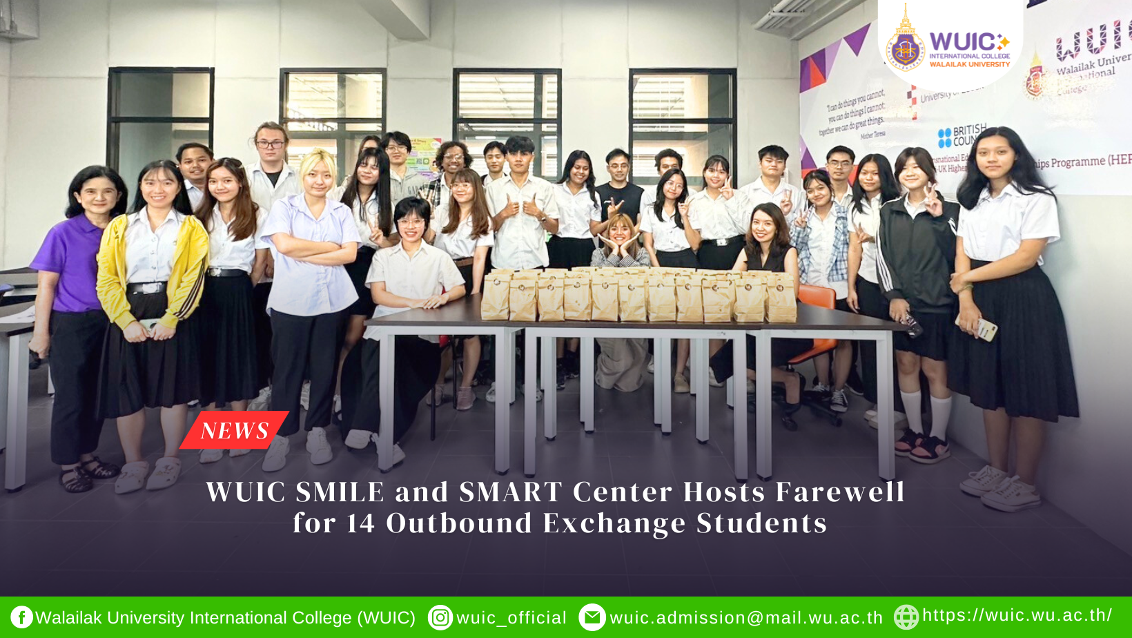 WUIC SMILE and SMART Center Hosts Farewell for 14 Outbound Exchange ...