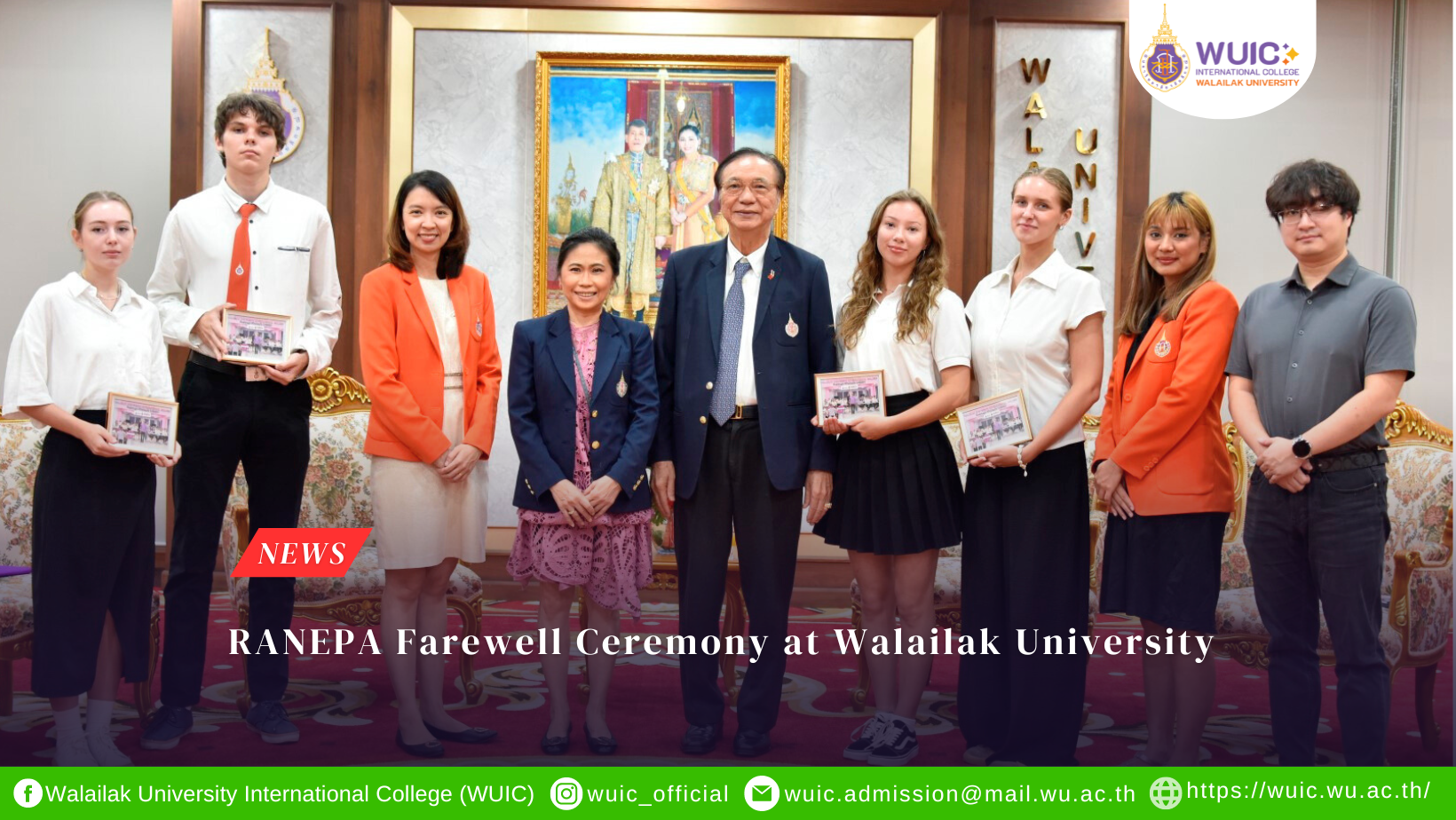 RANEPA Farewell Ceremony at Walailak University