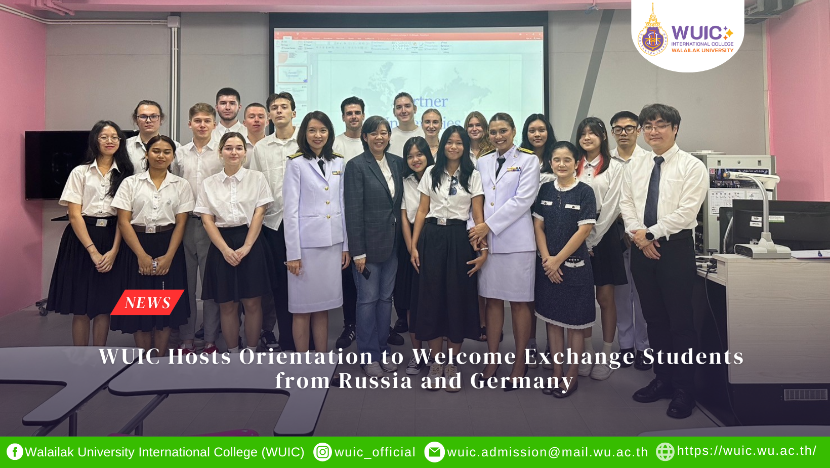 WUIC Hosts Orientation to Welcome Exchange Students from Russia and Germany