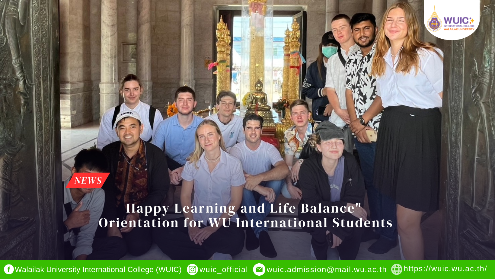Happy Learning and Life Balance – Orientation for WU International Students