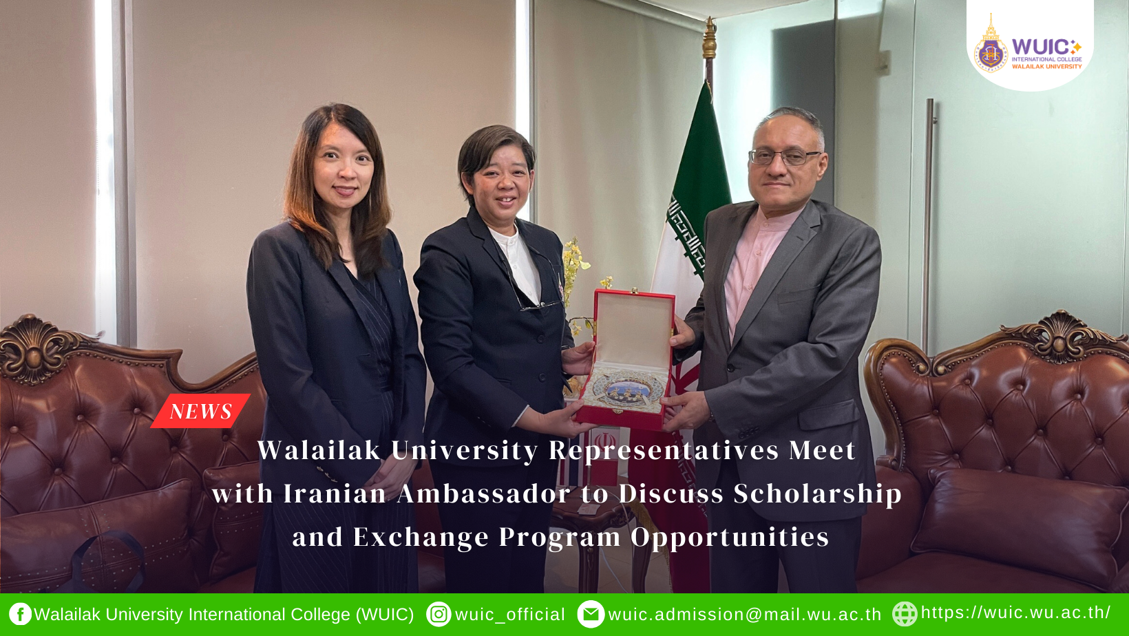 Walailak University Representatives Meet with Iranian Ambassador to Discuss Scholarship and ...