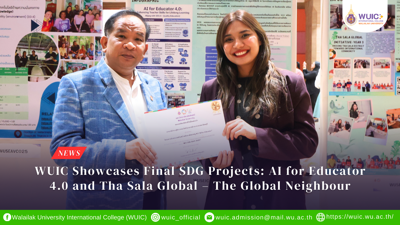 WUIC Showcases Final SDG Projects: AI for Educator 4.0 and Tha Sala ...